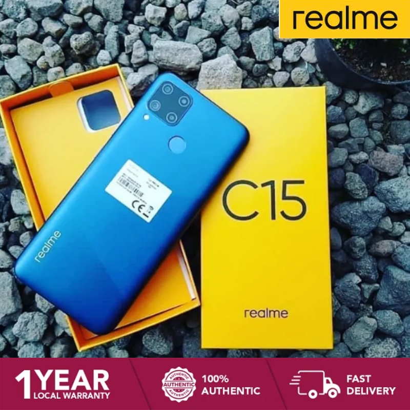 Original Realme C15 Phone 4GB+128GB Smartphone Drop Screen Mobile Phone ...