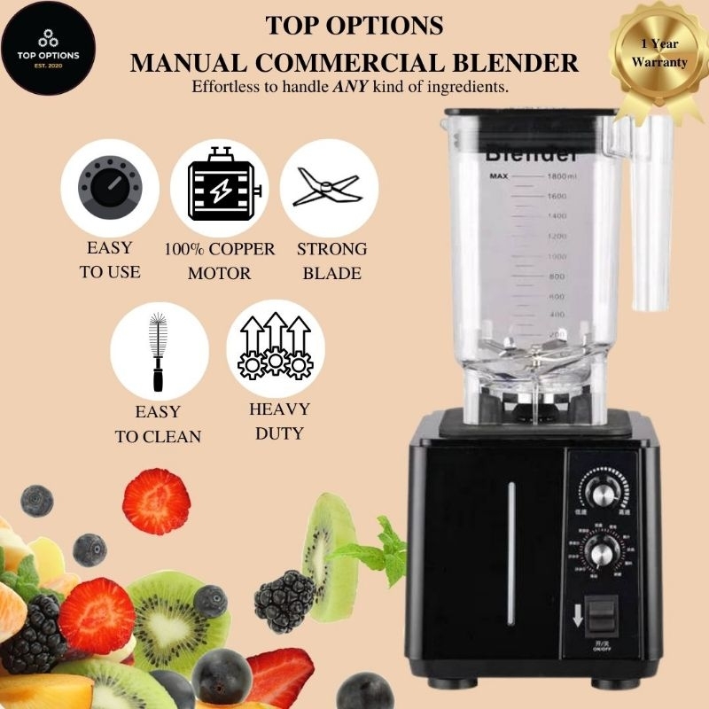 Top Options Heavy Duty Blender - High Power Multifunctional Food ...