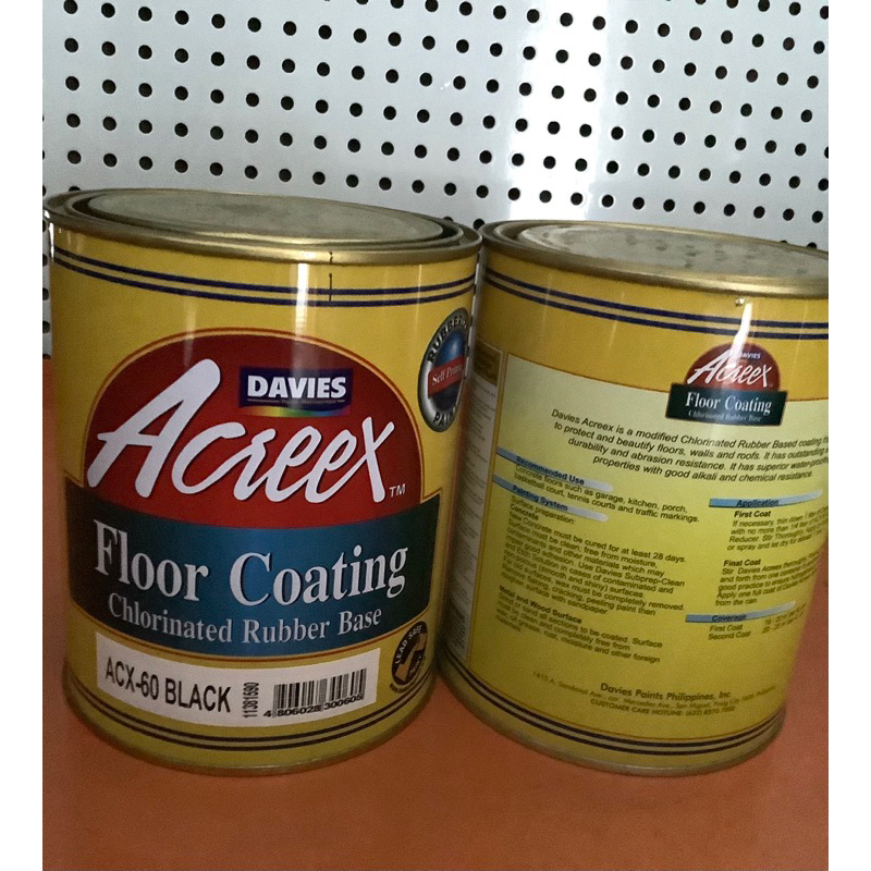 DAVIES ACREEX FLOOR COATING CHLORINATED RUBBER BASE ACX 60 BLACK ...