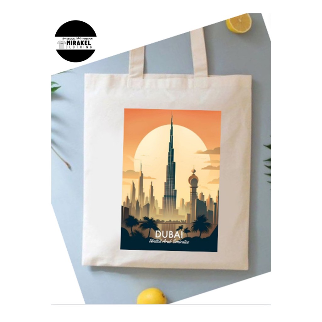 DUBAI DESIGN CANVAS TOTE BAG SUBLIMATION TOTE BAG | Shopee Philippines