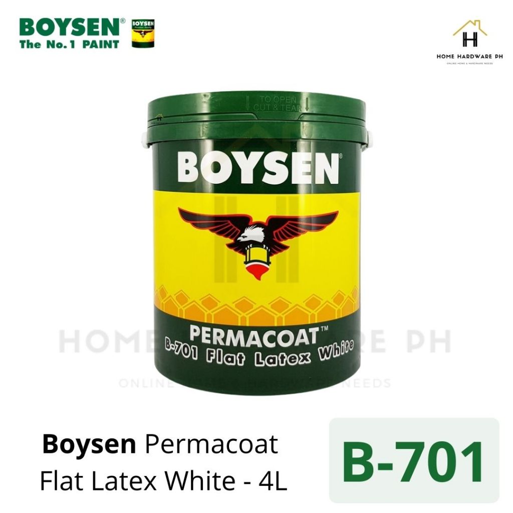 Boysen White Latex Paint 4L / Gallon - for Concrete and Stone | Shopee ...