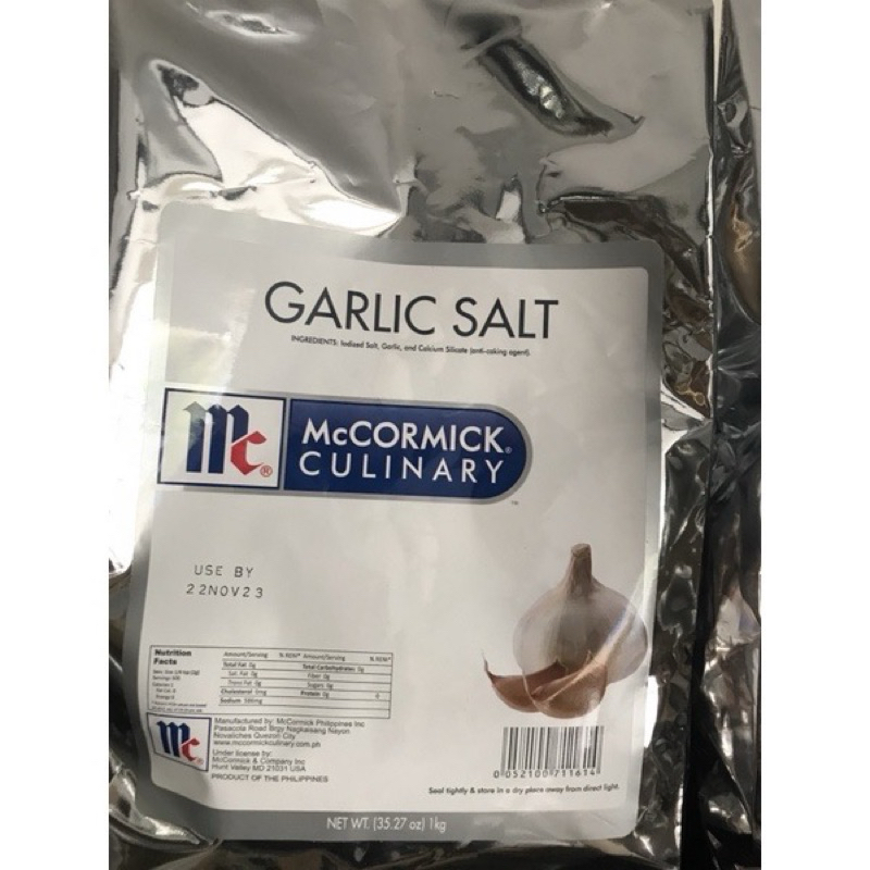 McCormick Garlic Salt 1 Kilogram | Shopee Philippines