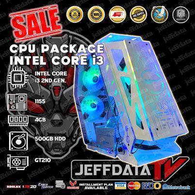 CPU Desktop Cyborg Case w/6pcs fan intel core i3 2ndgen 4gb 500gb hdd ...