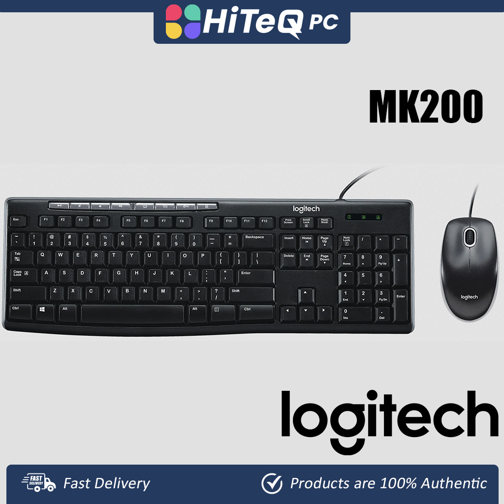 HiteqPC | LOGITECH MK200 MEDIA COMBO USB | Shopee Philippines