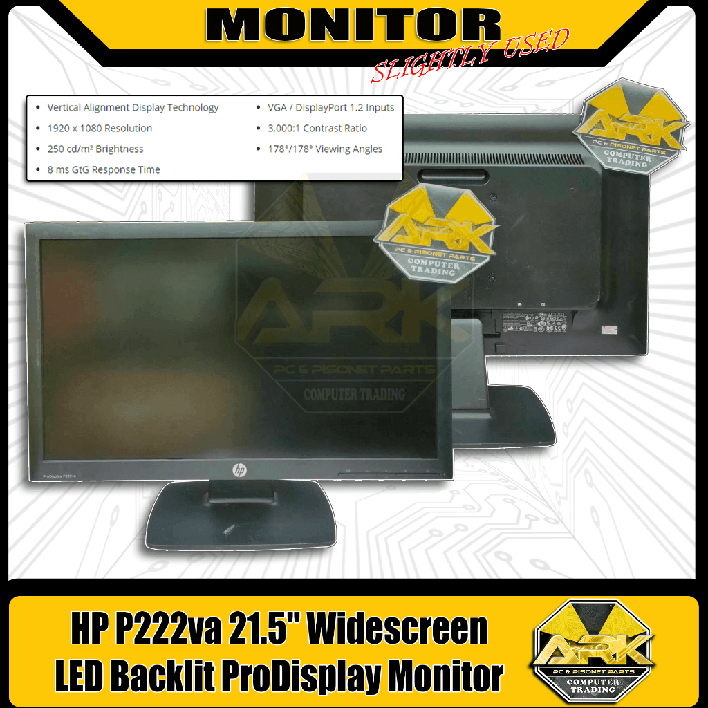 HP P22VA WIDESCREEN LED BKLIT PRO DISPLAY MONITOR | Shopee Philippines