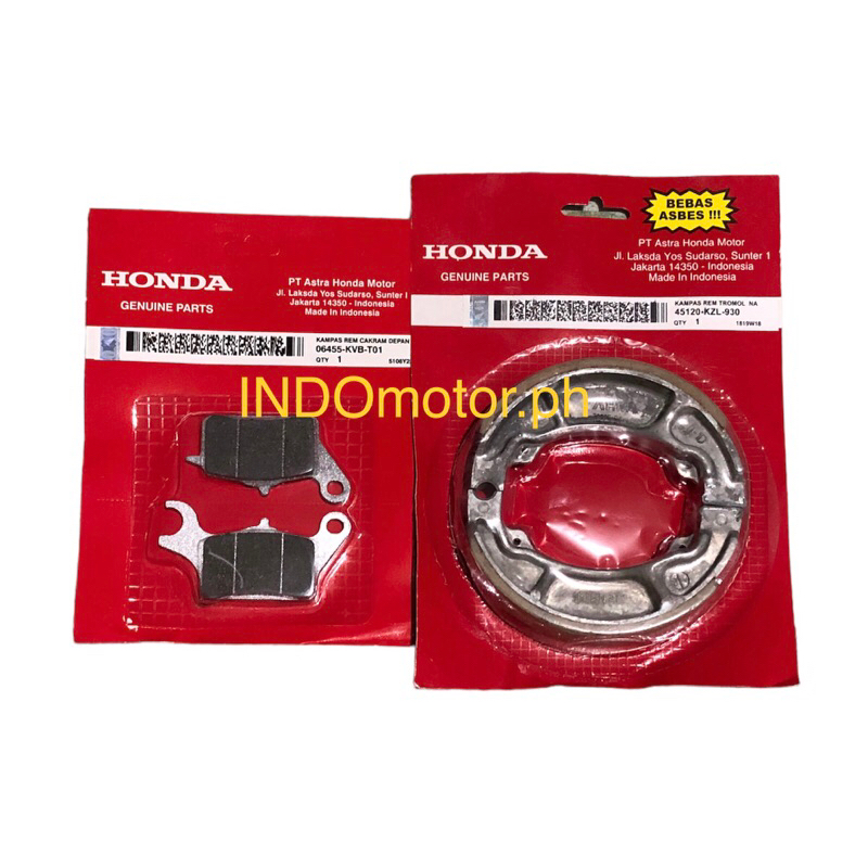 HONDA BRAKE PAD SET for BEAT V1 V2/ CLICK V1, 125i 150i | Shopee ...