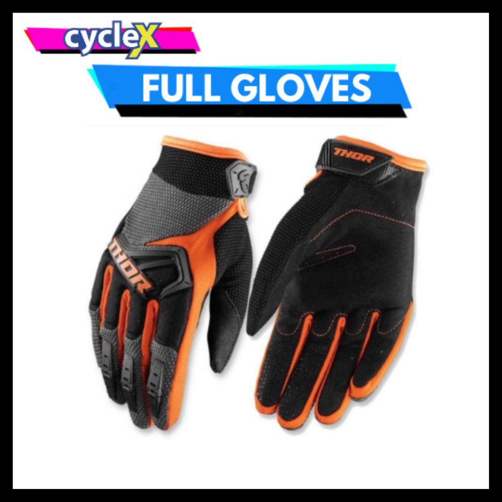 Cyclex Full Finger Gloves Motocross Bicycle and Motorcycle Racing ...