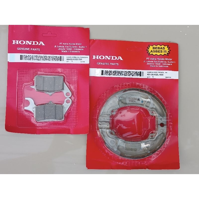 HONDA Genuine | brake pad&shoe For Beat VI, V2/click v1/ Vario/ spacy ...