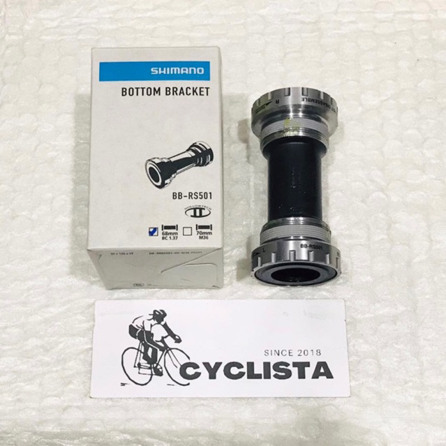 SHIMANO BB-RS501 68MM/70MM Road Threaded Hollowtech II Bottom Bracket | Shopee Philippines