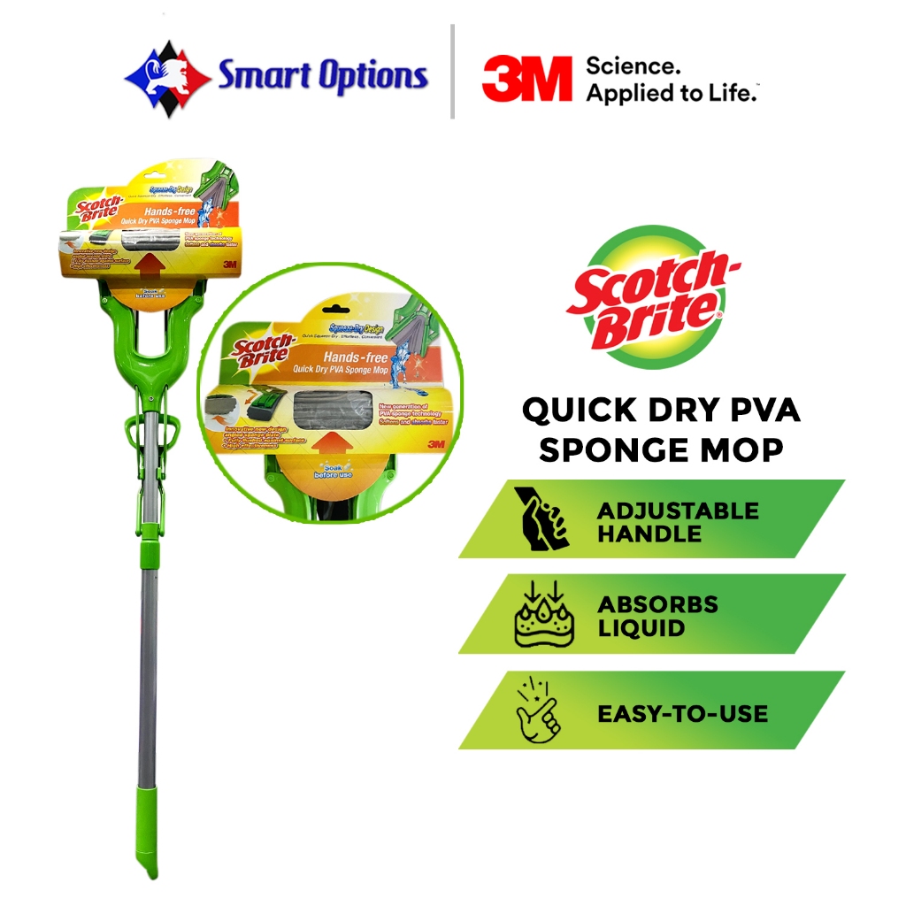 3M SCOTCH-BRITE QUICK DRY PVA SPONGE MOP | Shopee Philippines