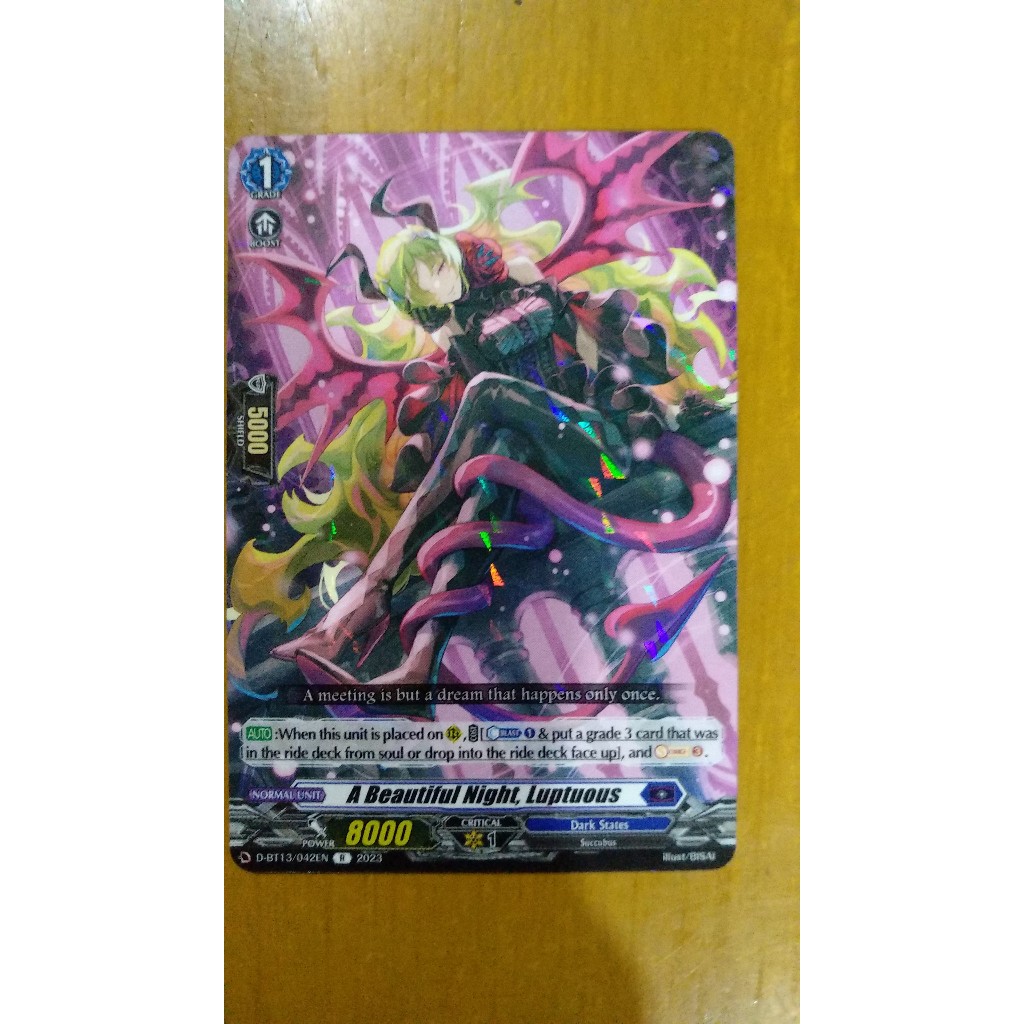 CFV A Beautiful Night, Luptuous R D-BT13 Cardfight Vanguard English ...