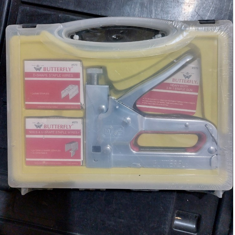 Butterfly Staple Gun / Gun Tacker 3 in 1 With 600pcs of Staples (8mm ...