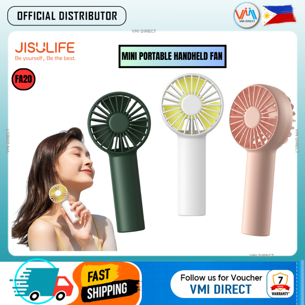 JISULIFE FA20 Mini Pocket Fan 2000mAh Portable Handheld USB ...
