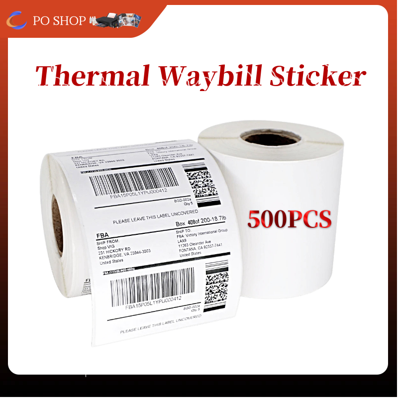 A6 Thermal Adhesive waybill Sticker Paper Roll for Shipping Printing ...