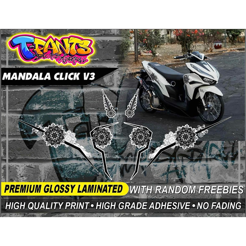 Click V3 Mandala Sticker Decals | Shopee Philippines