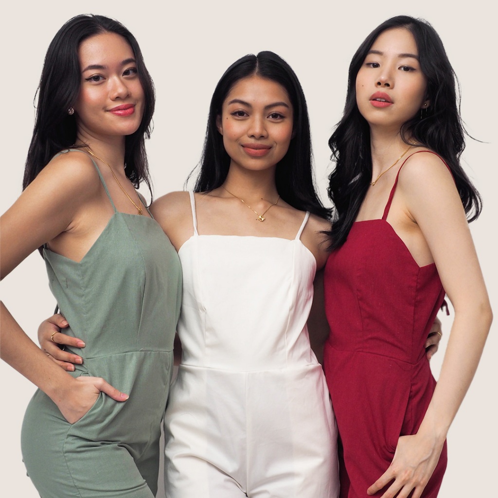 Hey Riley Tori Simple Straight Neck Jumpsuit with Adjustable Straps for ...