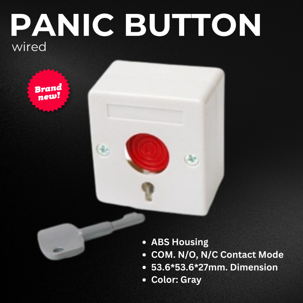 Mini Emergency Wired Panic Button (Gray Color) for Access Control ...