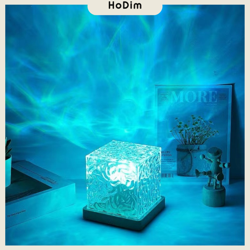 16-Color Night Light Projector Bedside Lamp Dynamic Water Ripple ...