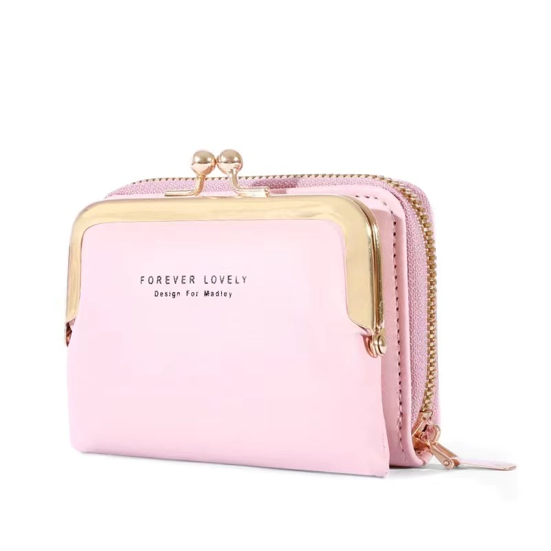 sam bag#8040 korean cute leather printed wallet ladies card coin holder ...