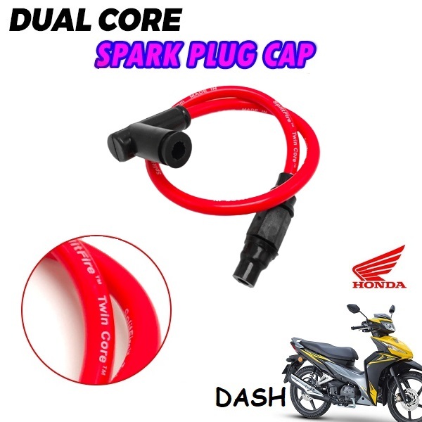 honda dash Motorcycle cap Split Fire Twin Core Silicone cover Cord with ...