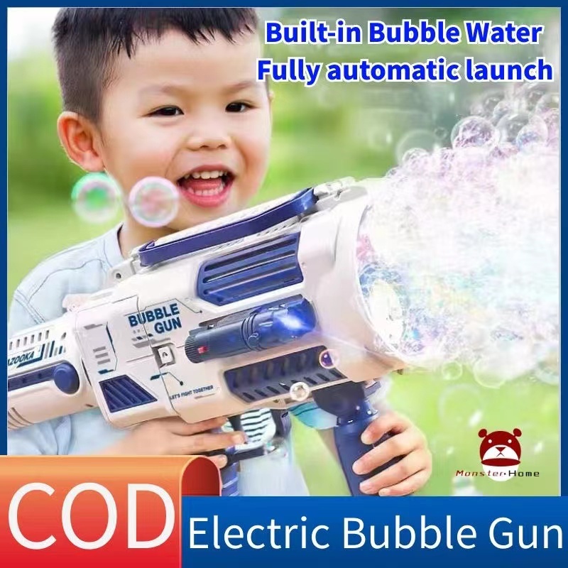 [COD] Bubble Gun N-Hole Bubble Machine Bubbles Toys for Kids Electric ...