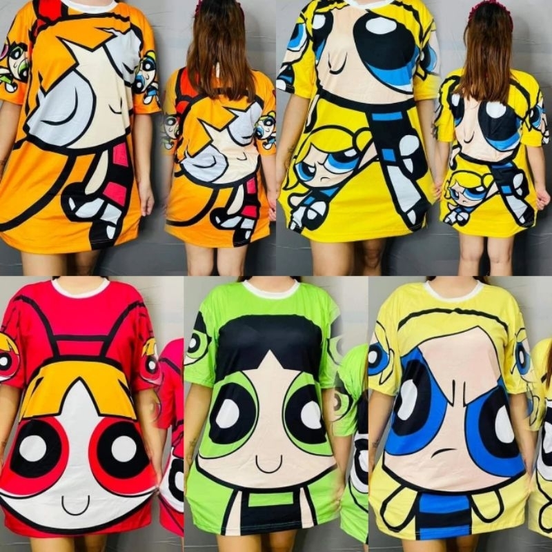 Powerpuff Girls Oversized Tshirt Plus Size Shirt Blossom Buttercup ...
