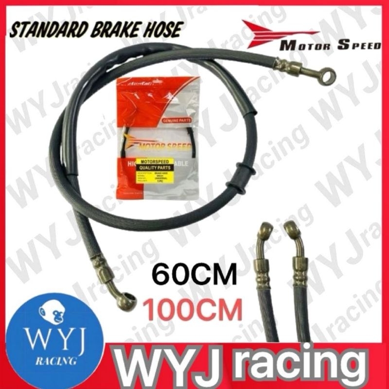 BRAKE HOSE MOTORSPEED 60cm REAR 100cm FRONT FOR UNIVERSAL MOTORCYCLE ...