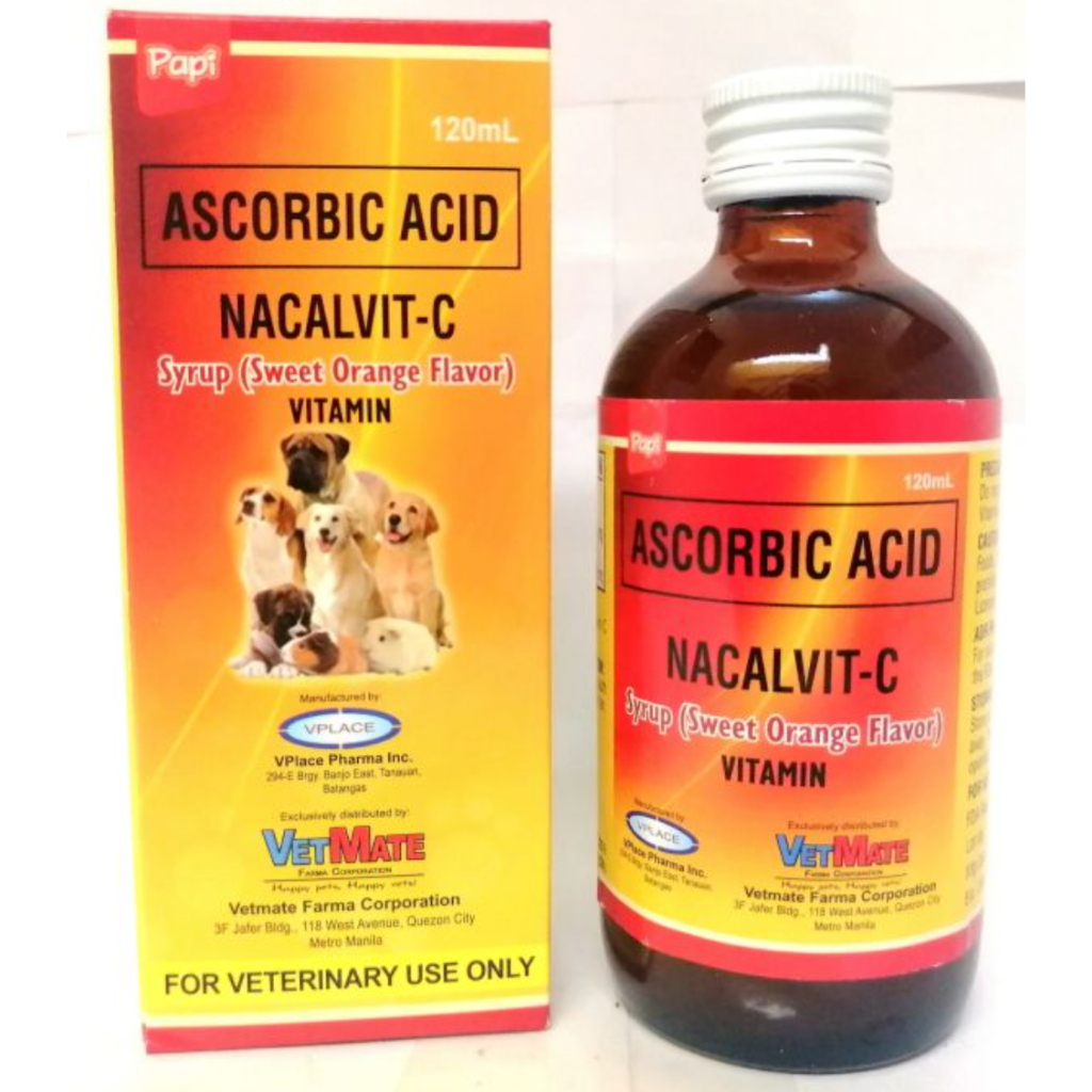 Papi Nacalvit-C Vitamins for all Dogs, Cats and Small Pets (120ml ...