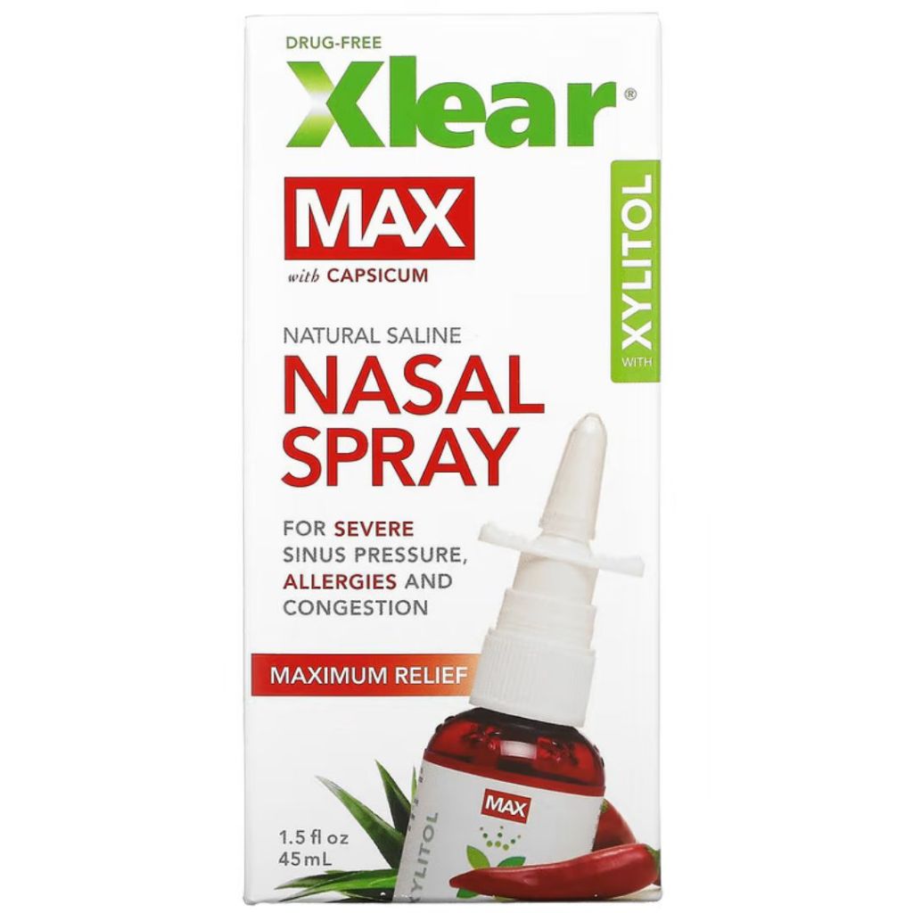 Xlear, Max, Natural Saline Nasal Spray with Xylitol, Maximum Relief, 1. ...