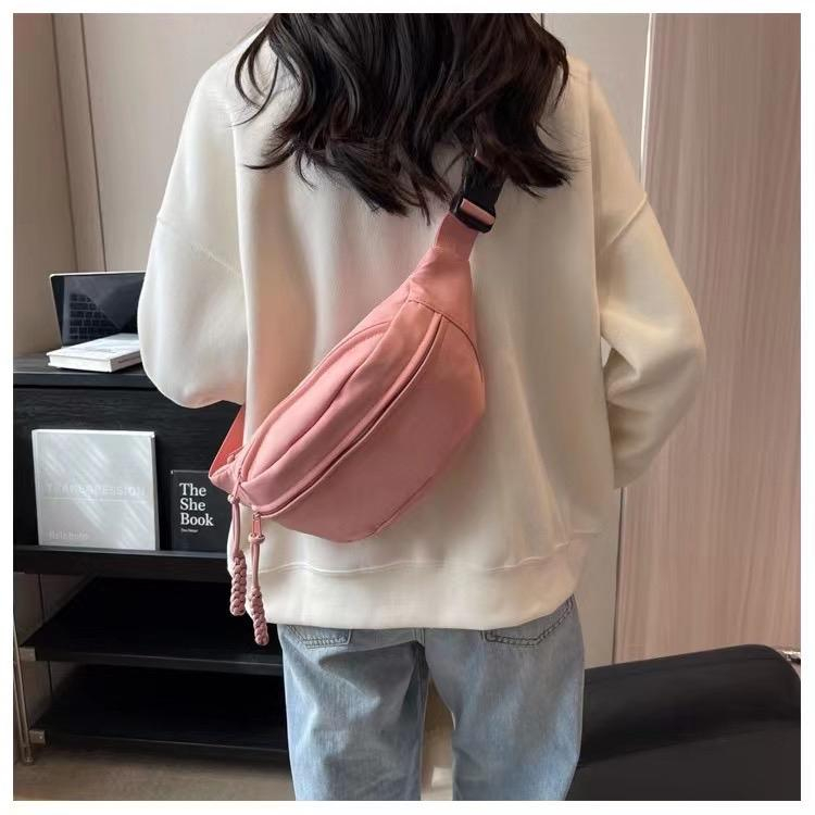 Korean Fashion Cotton-Padded Unisex Cross Body Bag Chest Bag Light ...