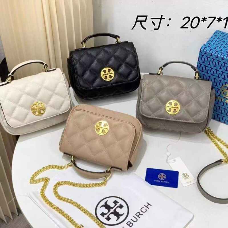 TÖRY BÜR€H WILLA GLAZED MINI TOP HANDLE with BOX | Shopee Philippines