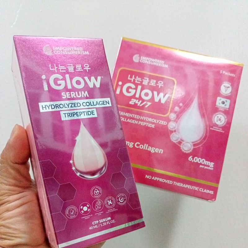 iGlow 24/7 & Serum Hydrolyzed collagen Tripeptide (EC products ...