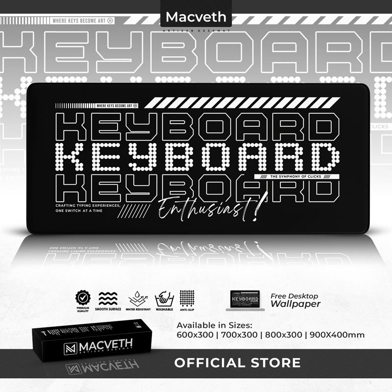 Macveth Artisan Deskmat | Keyboard Enthusiast Mousepad | Extended Large ...