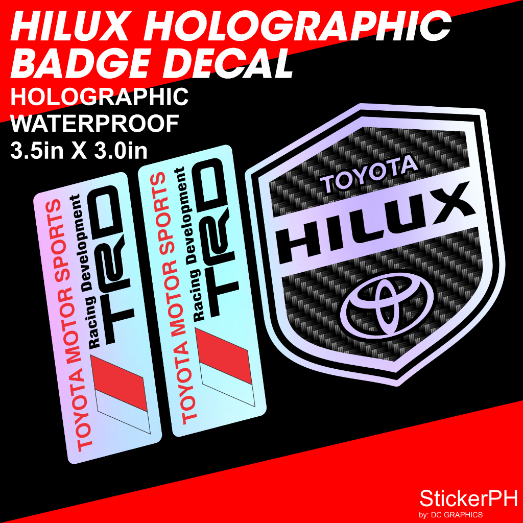 HILUX HOLOGRAPHIC BADGE DECAL | Shopee Philippines