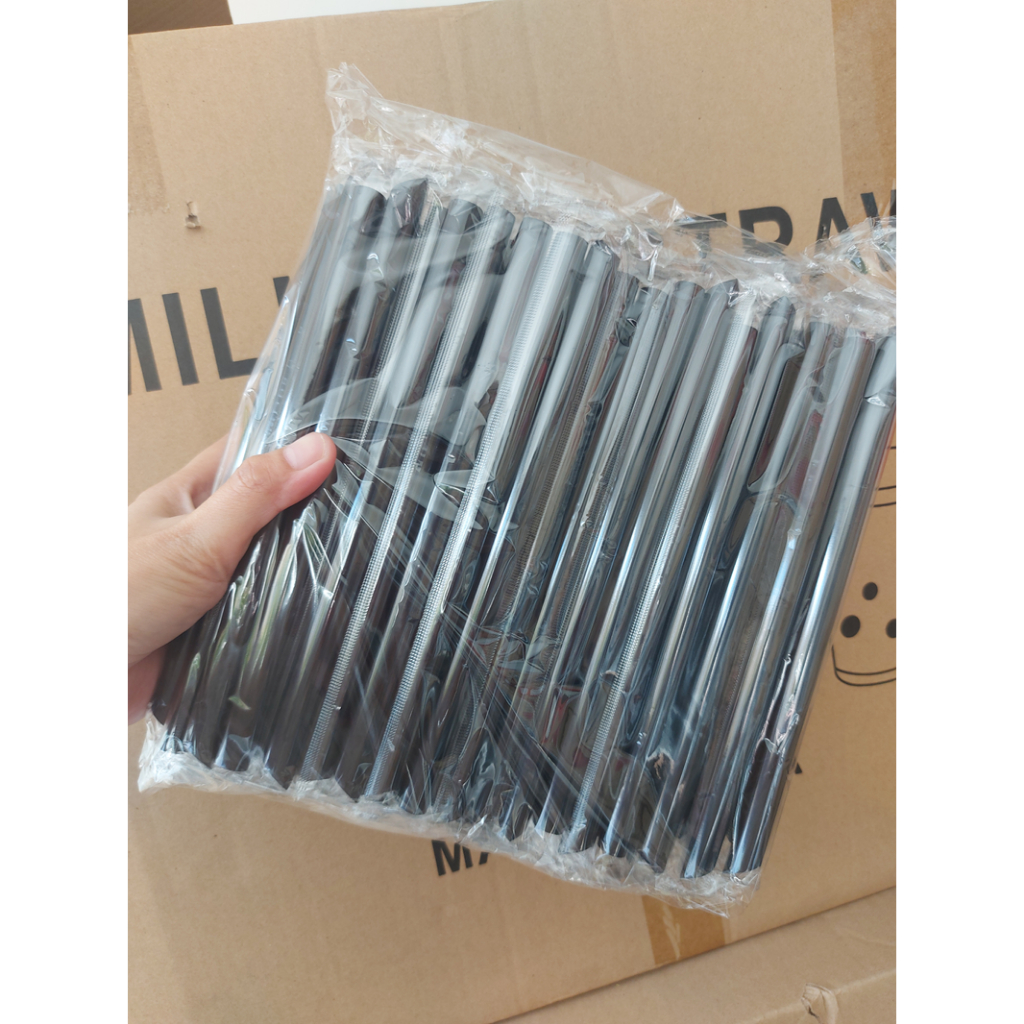 (100pcs) Milk Tea Straw Individually Packed for Milk Tea | Shopee ...