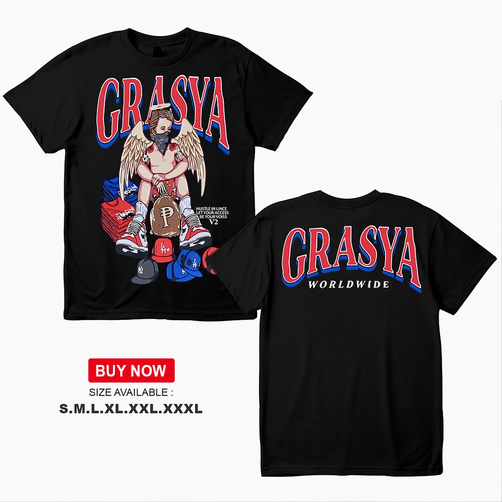GRASYA WORLDWID HUSTLER ANGEL V2 SHIRT High quality pure cotton T-shirt COD | Shopee Philippines