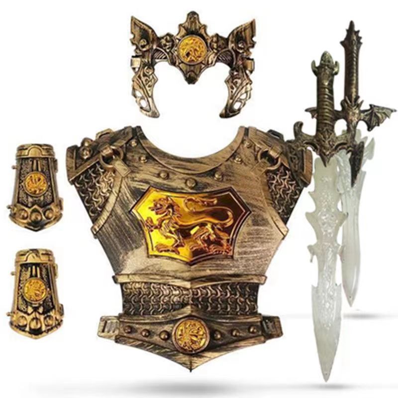 Children's toys Roman Warrior armor armor can wear weapons shield ...