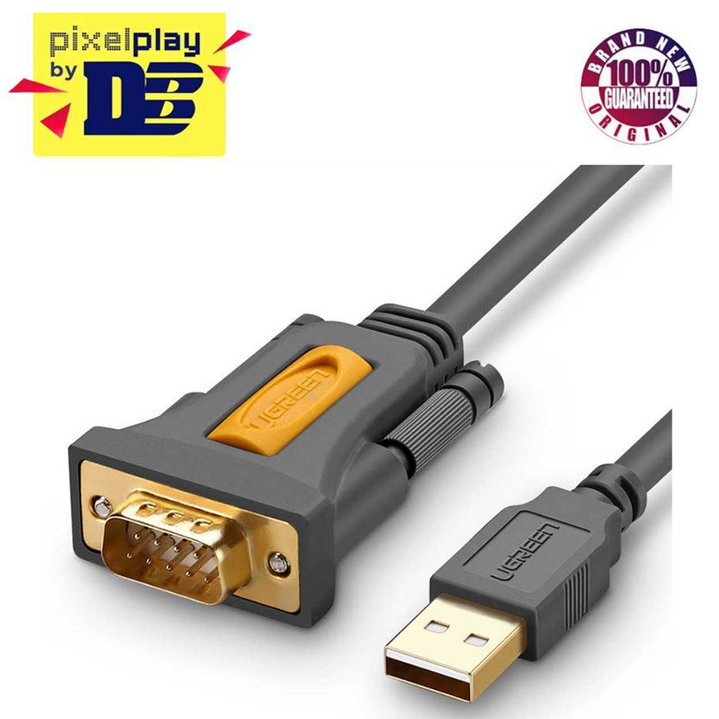 UGreen USB 2.0 A TO DB9 RS-232 Male Adapter Cable - 1.5m (black) (CR104 ...