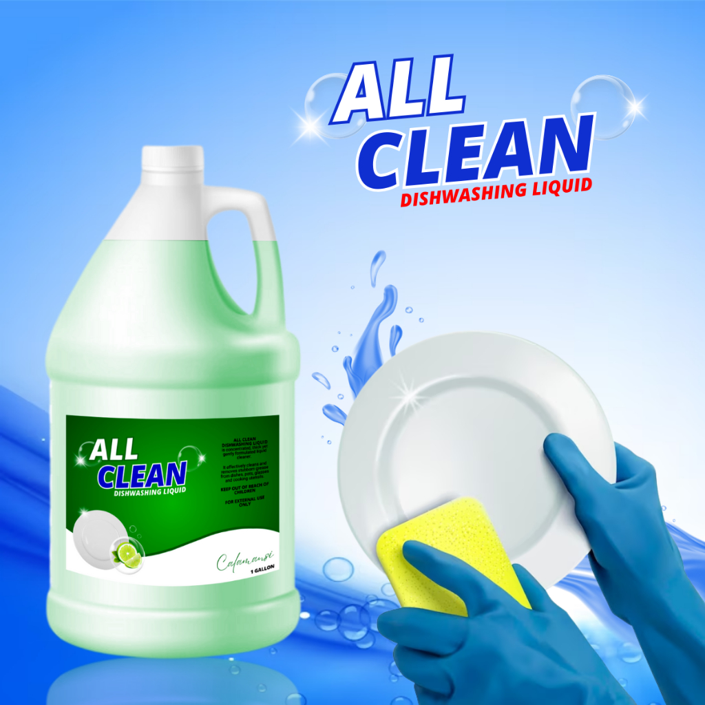 ALL CLEAN! 1 Gallon Dishwashing Liquid Soap with Concentrated Calamansi ...