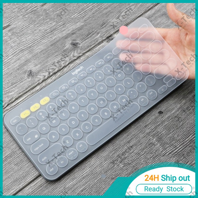 X-Tech Thin Silicone Keyboard Cover Transparent Protector Waterproof ...