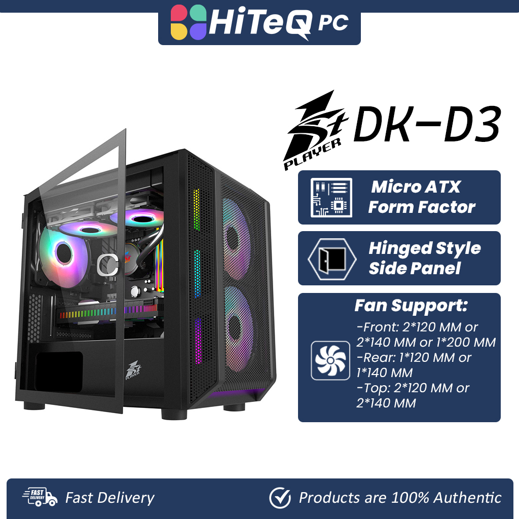 HiteqPC | 1STPLAYER DARK KNIGHT DK-D3 MESH MID-TOWER GAMING CASE W ...