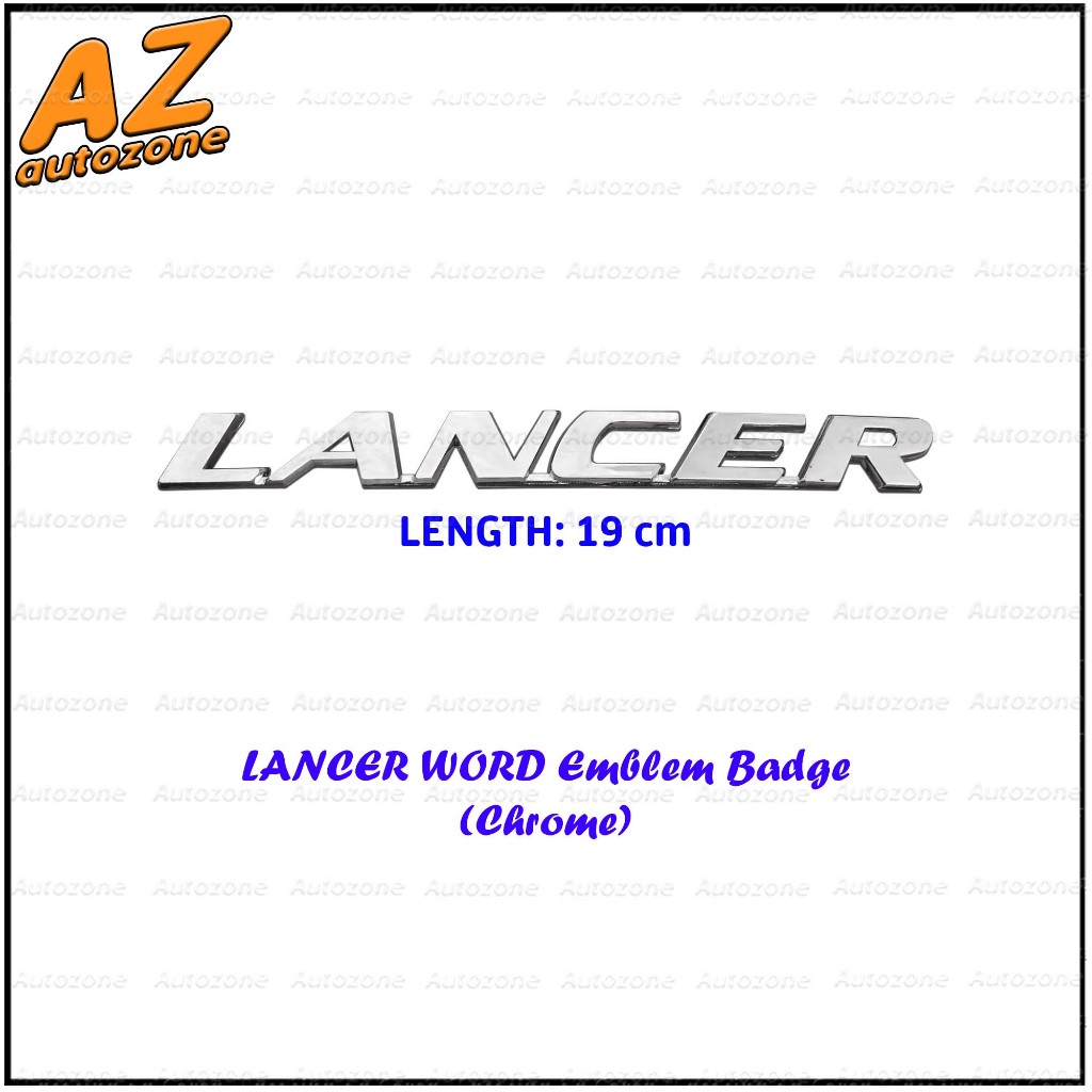 LANCER Word Rear Trunk Emblem Badge for Mitsubishi Cars (Chrome ...