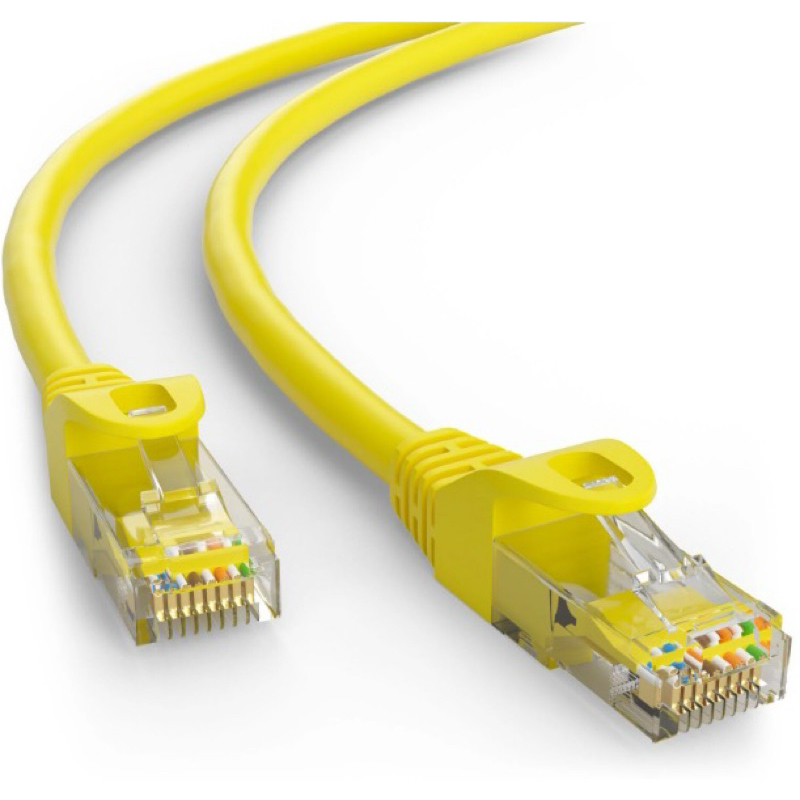 LAN CABLE 1.5M GIGABIT CAT6E RJ45 Ethernet Network Lan Cable CCA YELLOW ...