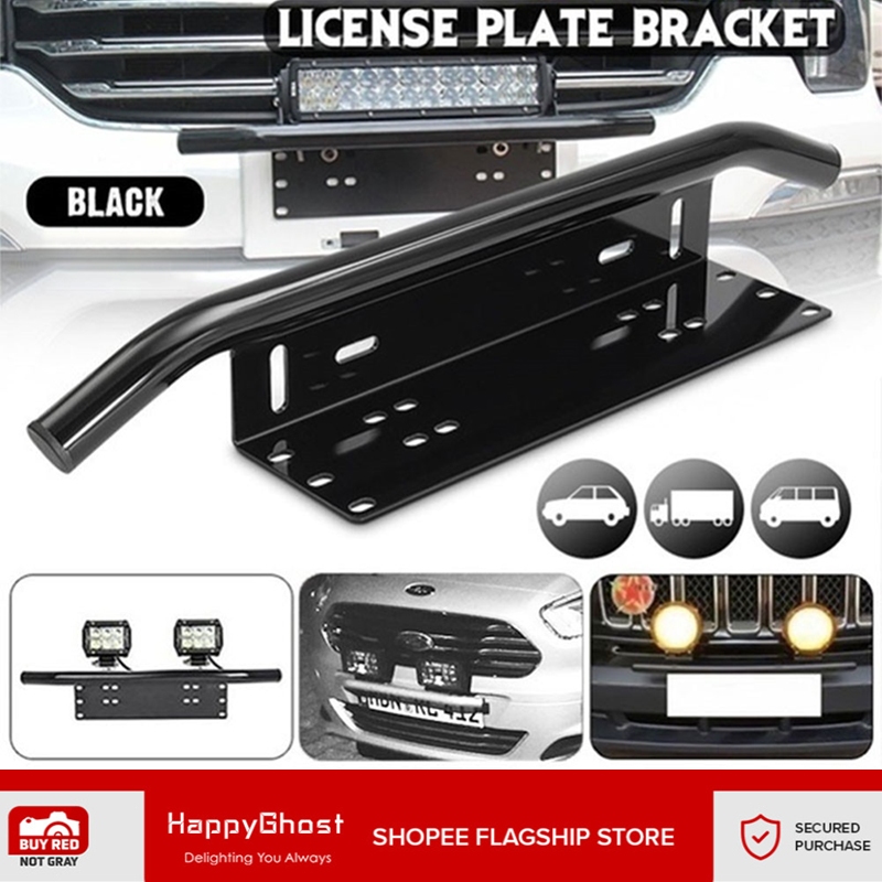 Universal Car Front Bumper Bull Bar Number Plate Holder For Vehicle SUV ...