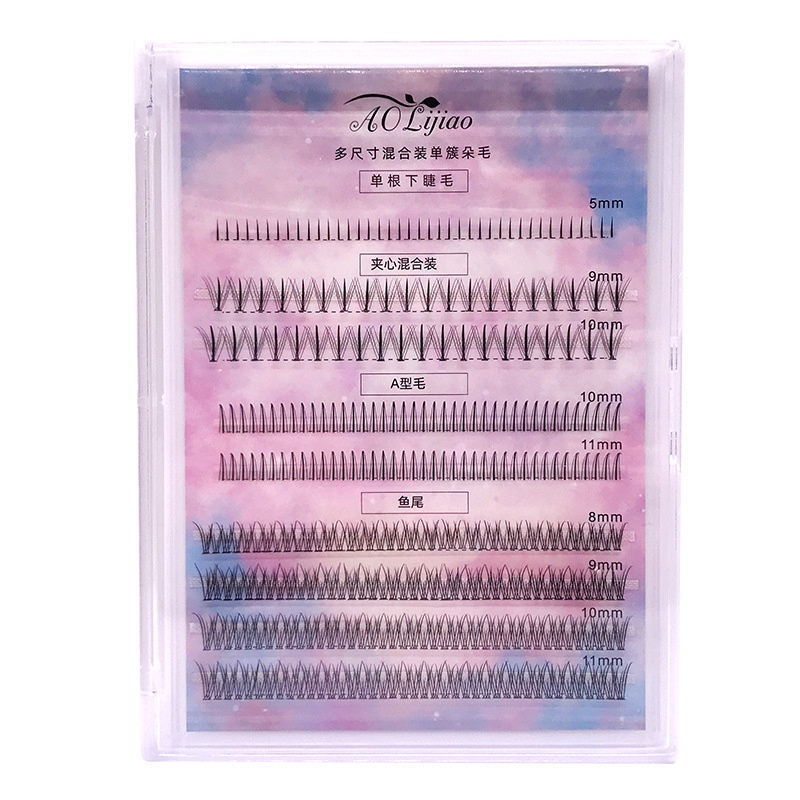 10D 20D D Curl Eyelash Extension Set Mix 9-16MM Lash DIY Grafted False ...