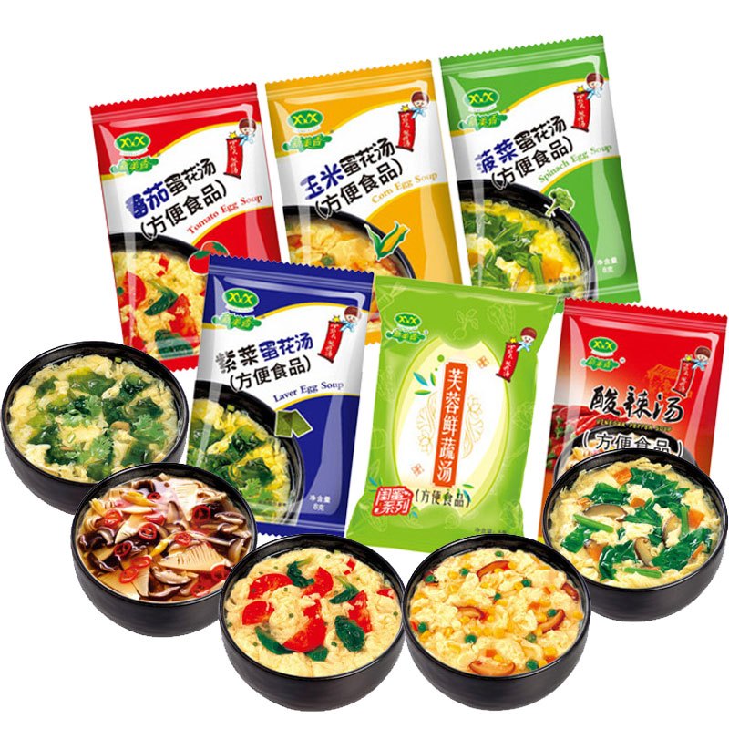 Instant Soup Tomato Egg Kelp Egg Mushroom Egg Corn Egg Vegetable Egg Seaweed Egg Soup 6g