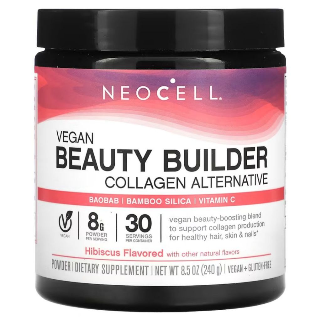 NeoCell, Vegan Beauty Builder Collagen Alternative Powder, Hibiscus, 8. ...