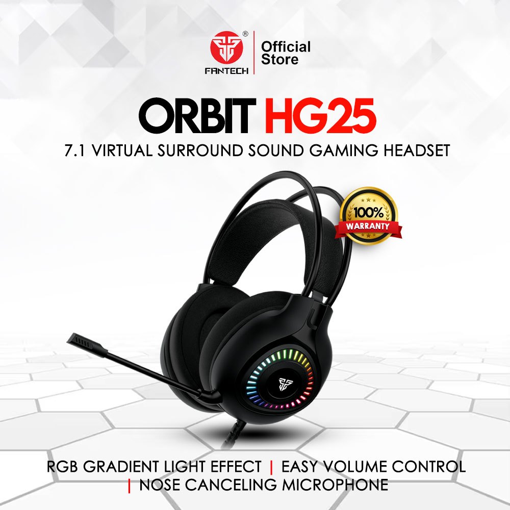Fantech HG25 ORBIT Gaming Headset 7.1 Virtual Surround Sound with Noise ...