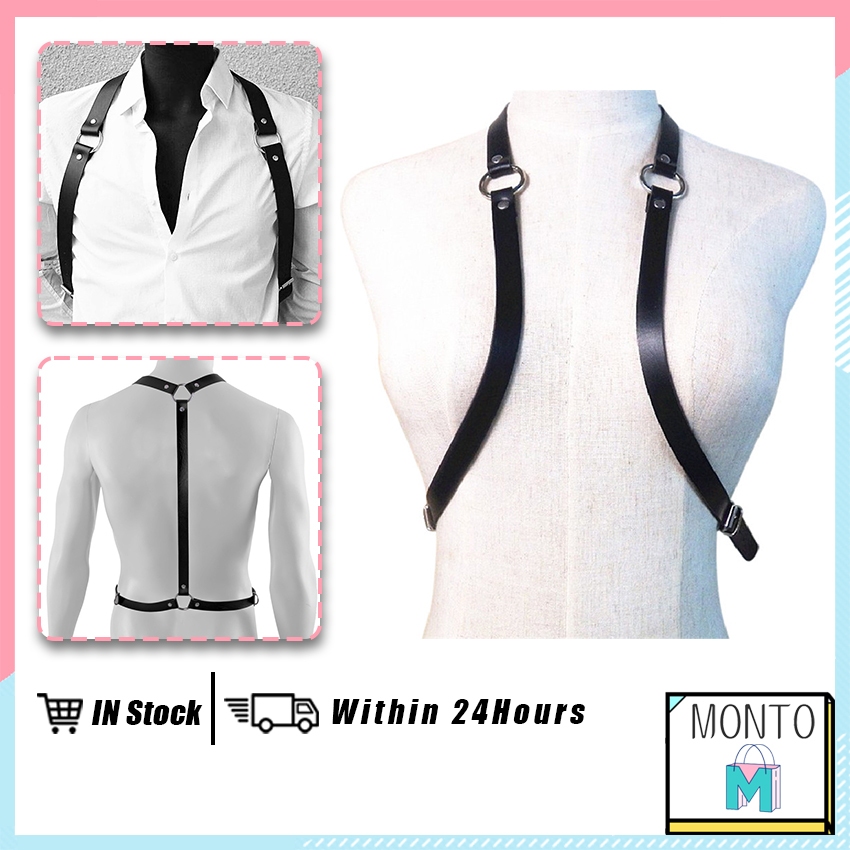 Sexy Punk Belt Chest Harness Belt Adjustabl Leather Body Belt Punk ...