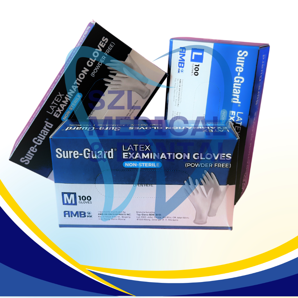 SureGuard Latex Gloves (Small, Medium, and Large) | Shopee Philippines